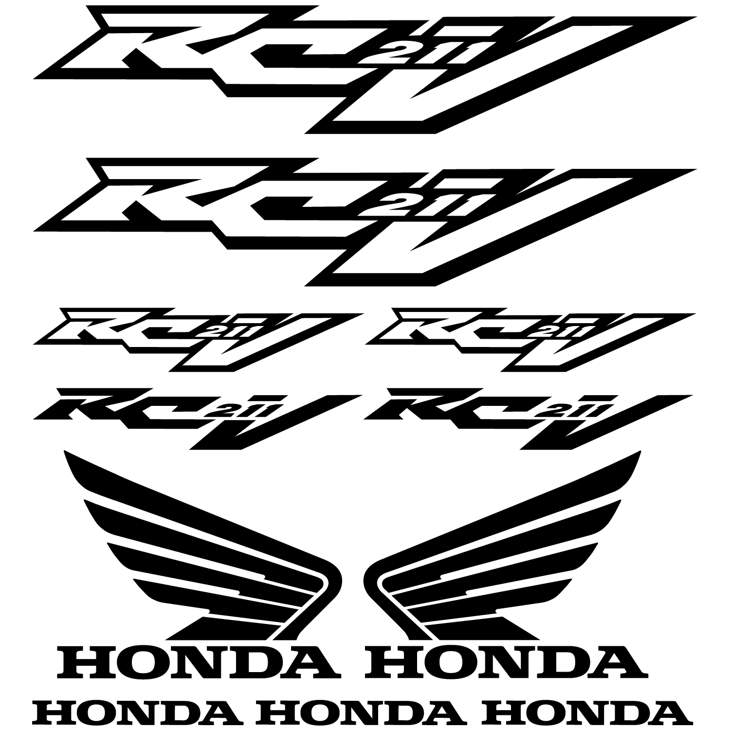Wallstickers folies : Honda RC211V Decal Stickers kit