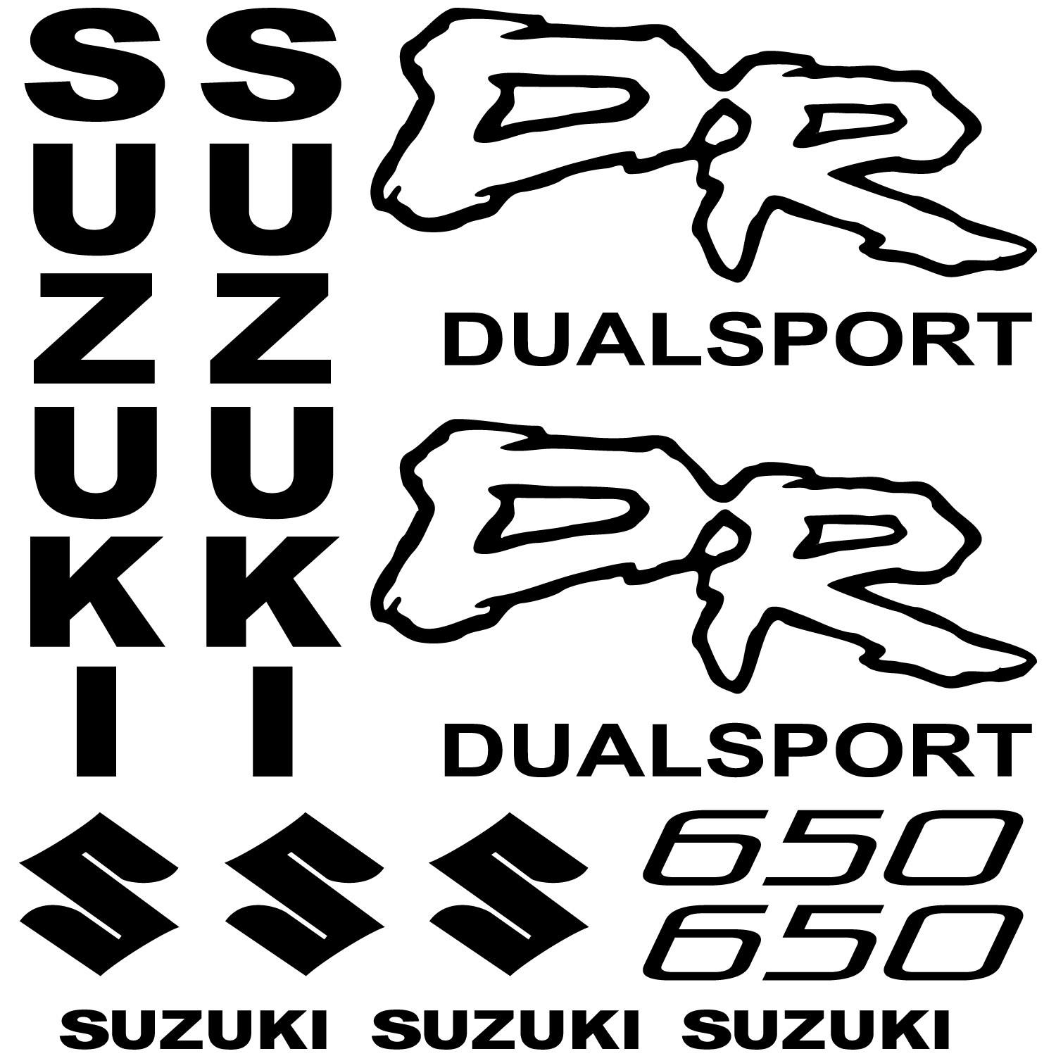Wallstickers Folies : Suzuki Dr 650 Decal Stickers Kit