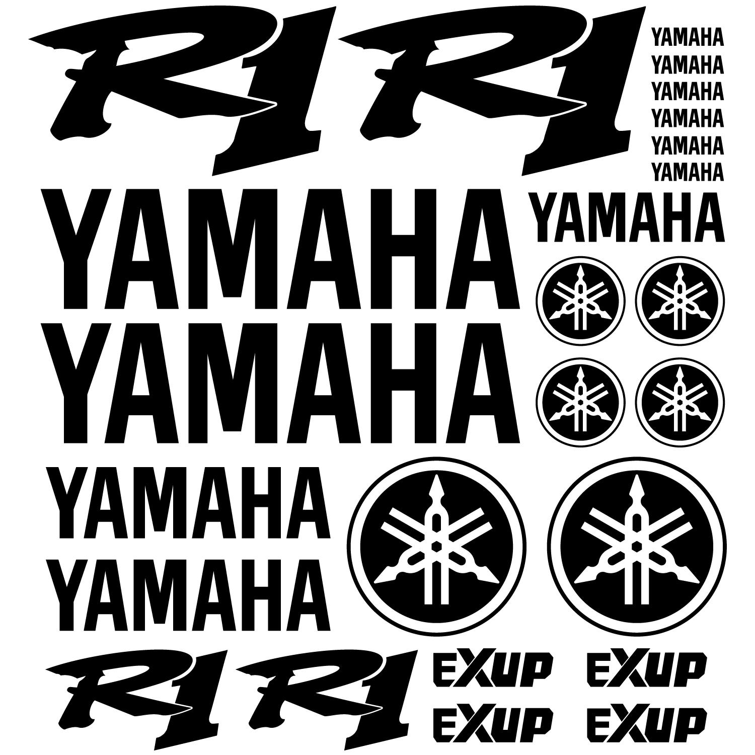 Wallstickers folies : Yamaha R1 Decal Stickers kit